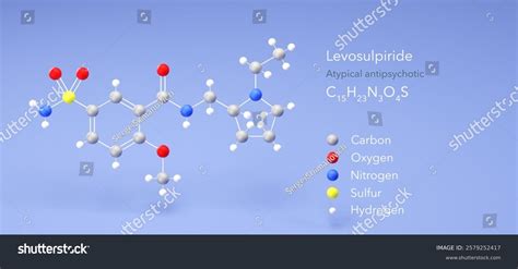 Levosulpiride Molecule Molecular Structure Atypical Antipsychotic Stock