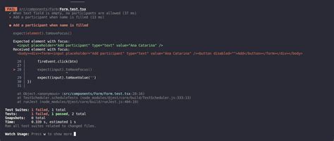 Dúvida Teste Não Funciona O Elemento Esperado é Diferente React Testando Os Seus