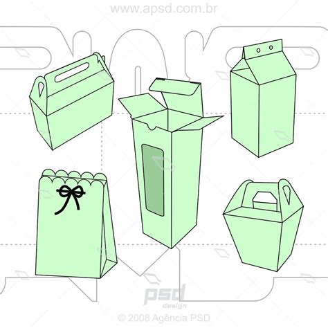 Coleção Moldes De Caixas © Psd Design