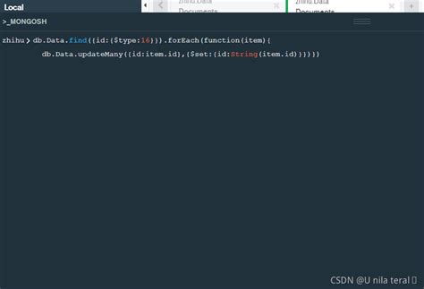 通过mongodbcompass 里面的 Mongosh命令工具 统一修改字段类型和赋值mongodb Compass Foreach Csdn博客