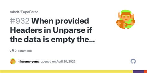 When Provided Headers In Unparse If The Data Is Empty The Resulting String Should Just Be A