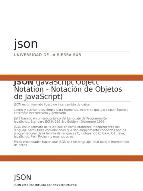 Json Pdf Json Lenguaje De Programación
