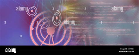 Computer Code And Network Of Connection Against Gradient Background
