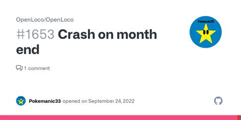 Crash On Month End · Issue 1653 · Openlocoopenloco · Github