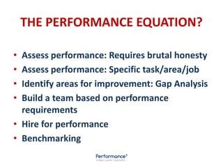 The Performance Equation Results Matrix PPT
