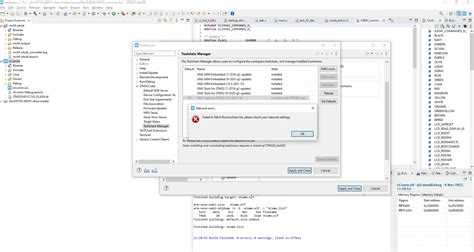 Toolchain Manager Is Throwing A Network Error Fai