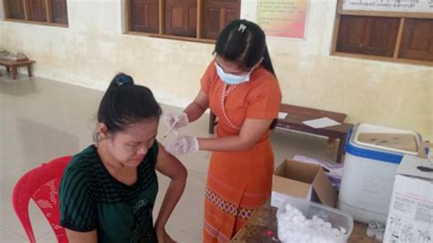 လှိုင်းဘွဲမြို့နယ်တွင် ကိုဗစ် ၁၉ ရောဂါကာကွယ်ဆေးကို ကျေးရွာများအရောက်ကွင