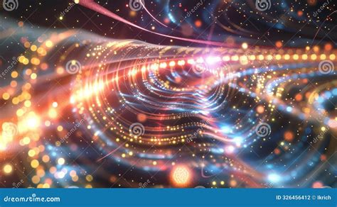 Waveparticle Duality Illustrated With Photons Behaving As Both Particles And Waves