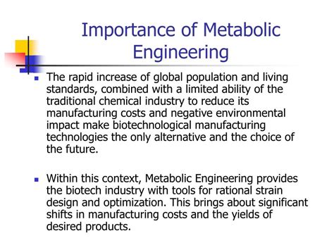 Ppt Introduction To Metabolic Engineering Chapter 1 Of Textbook