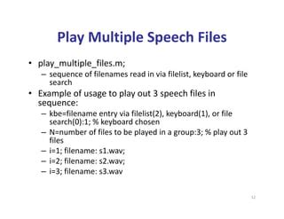 Lecture Matlab Speech 2013 PDF Lecture Matlab Speech 2013 PDF
