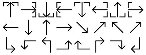 Wayfinding System Direction Arrow Icon Way Finding Entrance And Exit