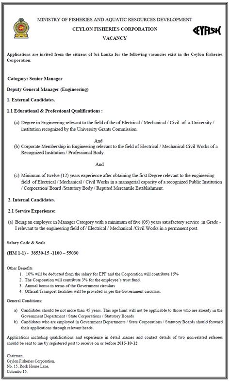 Deputy General Manager Engineering