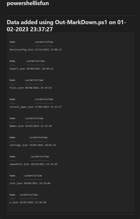 Powershell Is Fun Export Pipeline Output To A Markdown File Using