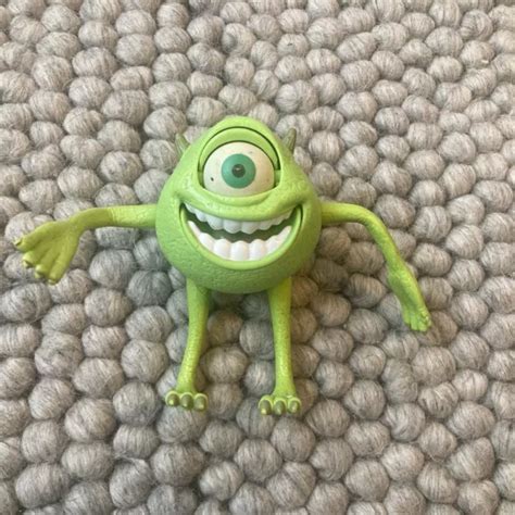 Disney Pixar Monsters Inc Mike Wazowski Posable Figure 2002 Mcdonalds