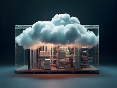 Cloud Data Storage Database Cloud Computing Concept Stock