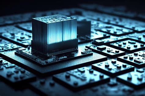 Premium Ai Image Computer Cpu And Ic Chip With Motherboard 3d Render Raster Illustration