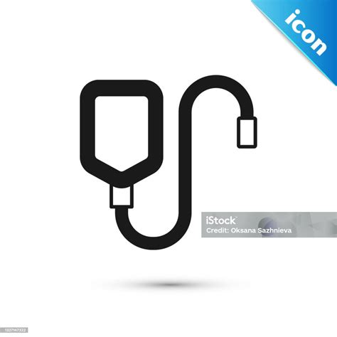 흰색 배경에 격리 된 회색 Iv 가방 아이콘 블러드 백 혈액 개념을 기부합니다 치료와 치료의 개념 화학 요법 벡터 가방에 대한 스톡 벡터 아트 및 기타 이미지 Istock