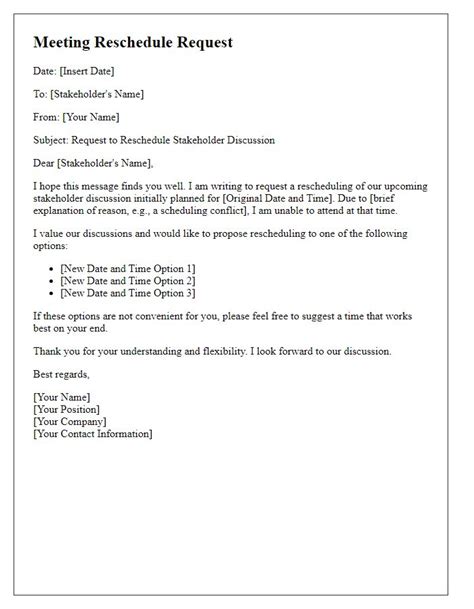 Letter Template For Meeting Reschedule Request Free Samples In Pdf Letterin