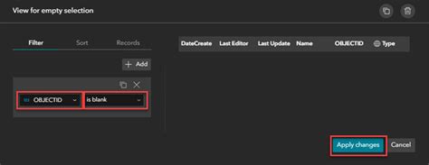 faq when to enable view for empty selection in arcgis experience builder