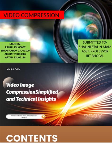 Video Compression Submitted To Shalini Stalin Mam Asst Professor Iiit