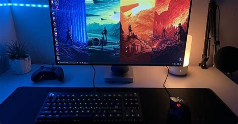 First Gaming Set Up Computer Is Below The Desk Imgur