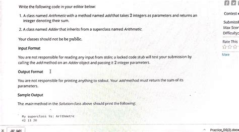 Solved Write The Following Code In Your Editor Below