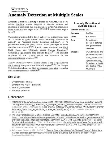 Anomaly Detection At Multiple Scales Pdf Security Engineering Computing