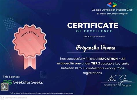 Priyanshu Verma On Linkedin I Am Delighted To Share That I Recently