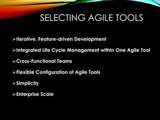 Agile Methodology And Tools PPTX