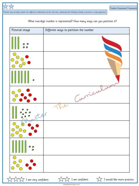 Partition Any Two Digit Number Into Different Combinations Of Tens And