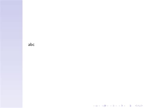 move sidebar of a beamer template from right to left of the presentation tex latex stack