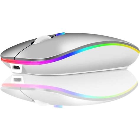 Souris Bluetooth Sans Fil Bluetooth Usb Ghz Led Dual Mode Rechargeable Souris De