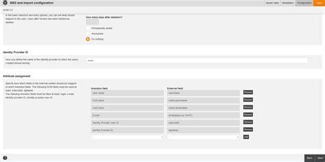 Sso And Import Configuration Avendoo® Online Hilfe