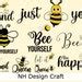 Bee Svg Bumble Bee Honey Bee Svg Bee Svg Hand Lettered Bundle Bee Kind Svg Bee Happy Svg