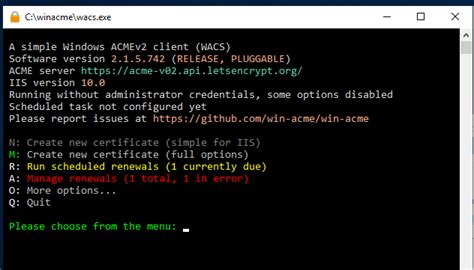I Dont Know How To Renewal A Simple Windows Acmev2 Client · Issue 2453