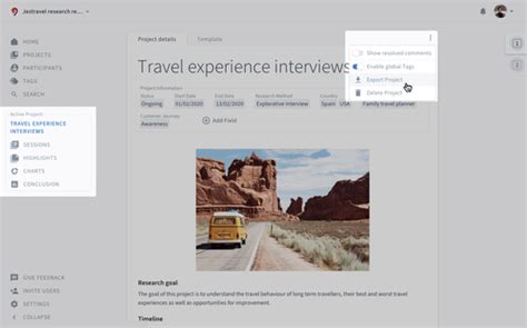 full project export