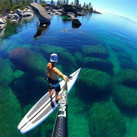 Stand Up Paddle Boarding In Lake Tahoe California Paddle Boarding