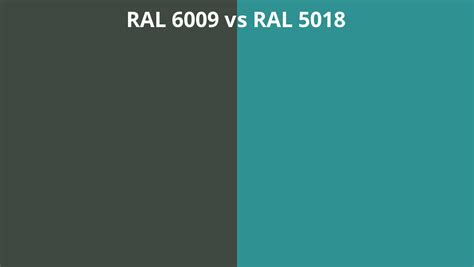 Ral 6009 Vs 5018 Ral Colour Chart Uk