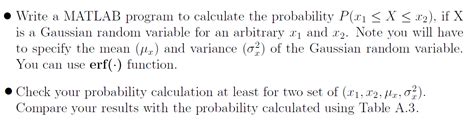 Solved Write A MATLAB Program To Calculate The Probability Chegg