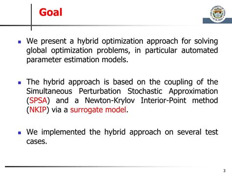 Ppt Hybrid Methods For Solving Large Scale Parameter Estimation