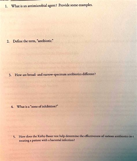 solved what is an antimicrobial agent provide some examples define
