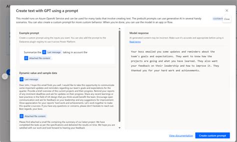 Power Automate Ai Prompts Create And Consume ‘custom Prompts
