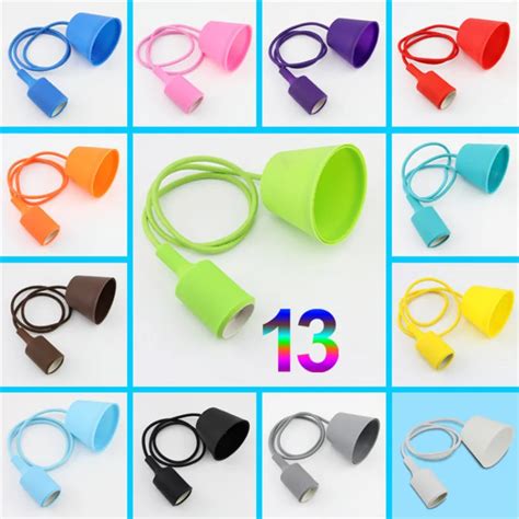 다채로운 소켓 펜던트 조명 서스펜션 드롭 램프 현대 빈티지 에디슨 전구 바 레스토랑 펜던트 조명 E27 13 색