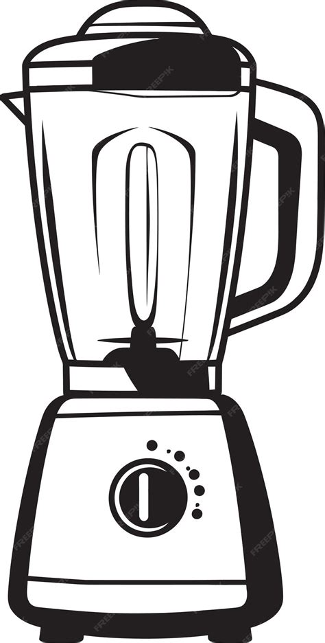A Black And White Drawing Of A Blender With A Black Outline Premium Ai Generated Vector