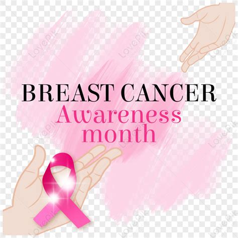 핑크 리본 일러스트 브러쉬 배경을 들고 유방암미술분홍 Png 일러스트 무료 다운로드 Lovepik