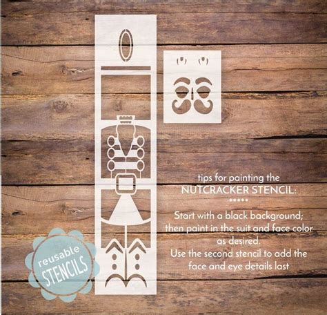 Nutcracker Stencil Christmas Porch Stencil Winter Stencil Mylar
