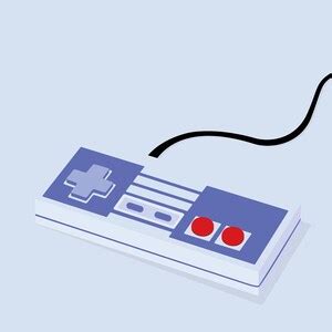 Japanese NES Gaming Controller Print Pop Art Illustration Poster Grey Etsy