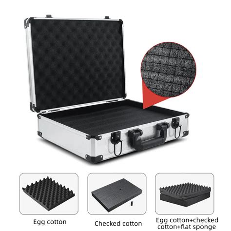 휴대용 암호 도구 상자 다기능 도구 상자 여행 가방 보관 케이스 알루미늄 합금 안전 충격 방지 케이스 스펀지 포함 Aliexpress