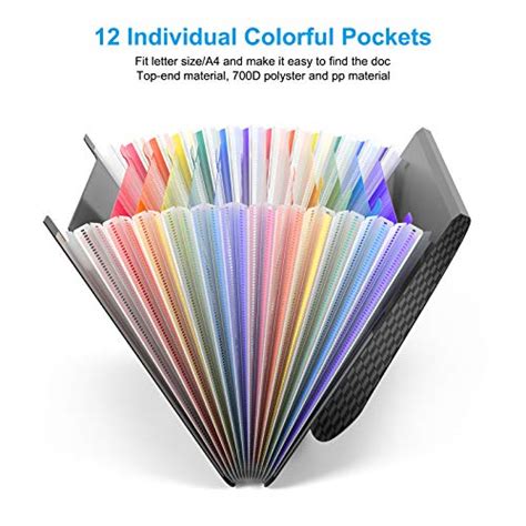 Accordian File Organizer 12 Pockets Expanding File Folder Expandable Thinktex