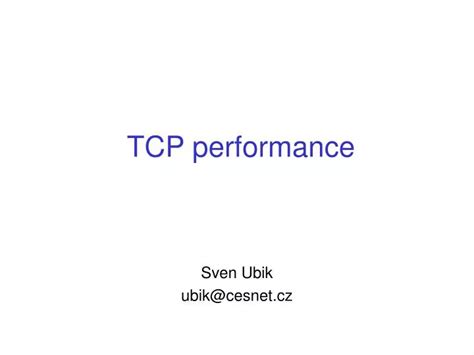 Ppt Tcp Performance Powerpoint Presentation Free Download Id4586139